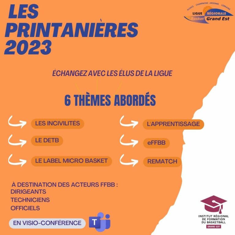 LES PRINTANIÈRES 2023 – Ligue Grand Est de Basketball